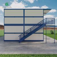 China Folding Container Home With Slope Roof Design And End Anti-theft Door for sale