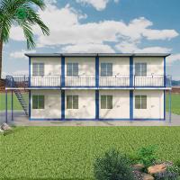 China Folding Container Home With Slope Roof Design And End Anti-theft Door for sale