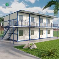 China Folding Container Home With Slope Roof Design And End Anti-theft Door for sale
