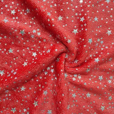 China Blanket Toy Flannel Fleece Metallic Gold Fabric For Polyester Bronzing Loose for sale