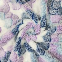 China Bedding Blanket Flannel Fleece Fabric 280 gsm Printed Winter Cut Flowers for sale