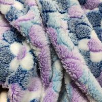 China Bedding Blanket Flannel Fleece Fabric 280 gsm Printed Winter Cut Flowers for sale