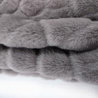China 100% Polyester Faux Fur Fabric Fleece 340 Gsm In Plain Color Sheared Rabbit for sale
