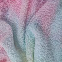 China Tie Dye Sherpa Fleece Fabric 280 Gsm 100% Polyester Colorful For Hoodie for sale