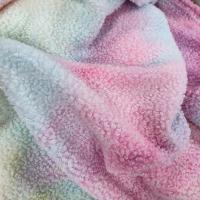 China Tie Dye Sherpa Fleece Fabric 280 Gsm 100% Polyester Colorful For Hoodie for sale