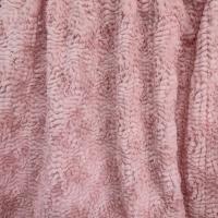 China Pink Polyester Faux  Fur Fabric Knitted 58 / 60 '' For Clothing Flower Rabbit for sale