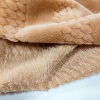 China Fashionable Jacquard Flannel Fleece Fabric 320 Gsm 150D For Sleepwear for sale