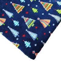 China Christmas Tree Printed Coral Flannel Fleece Fabric Warmly Double Side Polyester for sale