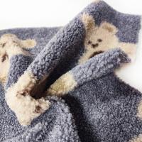 China Teddy Bear Sherpa Fleece Fabric 330 Gsm 100% Polyester Bear Printed for sale