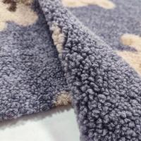China Teddy Bear Sherpa Fleece Fabric 330 Gsm 100% Polyester Bear Printed for sale