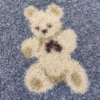 China Teddy Bear Sherpa Fleece Fabric 330 Gsm 100% Polyester Bear Printed for sale