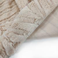 China Brushed Faux Fur Fabric 100% Polyester Warp Knitted PV Fleece for sale