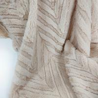 China Brushed Faux Fur Fabric 100% Polyester Warp Knitted PV Fleece for sale