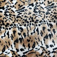 China PV Fleece Faux Fur Plush Fabric For Shoes Garments Upholstery Leopard Printed for sale