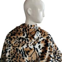 China PV Fleece Faux Fur Plush Fabric For Shoes Garments Upholstery Leopard Printed for sale