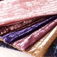 China Stripe Diamond Korean Velvet Fabric Stripe For Ladies Dress 240 GSM for sale