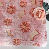 China Warp Knitted 270 GSM Flannel Fleece Fabric 100% Polyester Coated With Gold Foil for sale