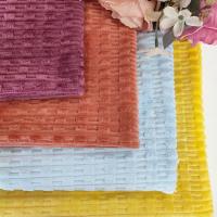 China 240GSM Flannel Fleece Jacquard Fabric Polyester Sleepwear Pillow for sale