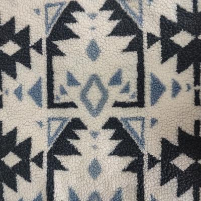China Garment Sherpa Fleece 100% Polyester Yarn Dyed 300GSM  Fabric Sherpa for sale