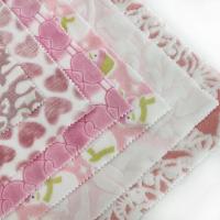 China Burn Out Polyester Flannel Fleece Fabric 300GSM For Blanket With Custom Pattern for sale