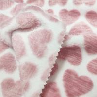China Burn Out Polyester Flannel Fleece Fabric 300GSM For Blanket With Custom Pattern for sale