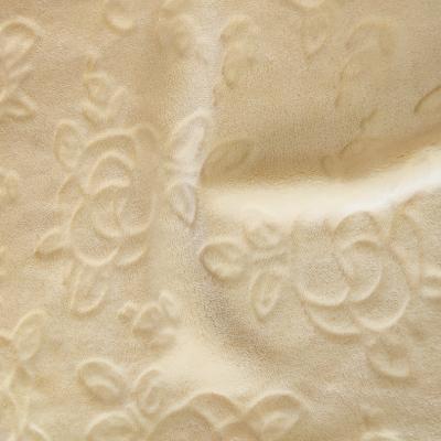 China Ployester 150D Flannel Fleece Fabric Cut Pile 340GSM for sale