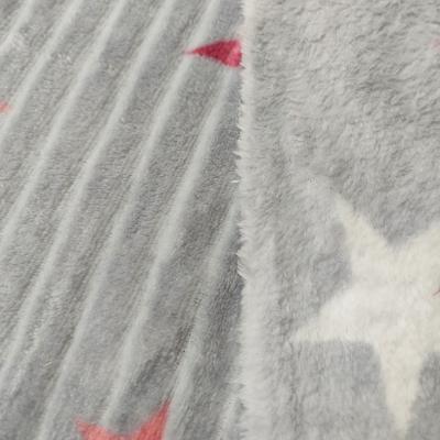 China Polyester Flannel Fleece Fabric Knitted 280 - 300GSM Anti Static for sale