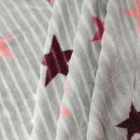 China 210GSM Printed Blanket Flannel Fabric With 150D / 144F Polyester for sale