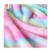 China Antistatic Faux Fluffy Fur Fabric 288F With High Abrasion Resistance for sale