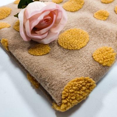 China High Durable Printed Sherpa Fleece Fabric Solid 58 / 60 Inches Width for sale