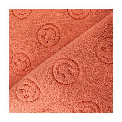 China Soft Comfortable Sherpa Fleece Printed Fabric 150D MOQ 1000 Kilograms 450gsm for sale