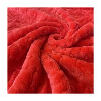 China 340gsm 100 Polyester Fleece Fabric Bedding Blanket Shoes for sale