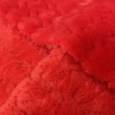 China 340gsm 100 Polyester Fleece Fabric Bedding Blanket Shoes for sale