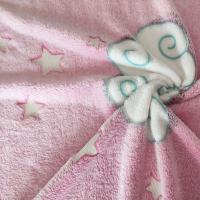 China Pink Animal Printed Flannel Fleece Fabric 100% Polyester for sale