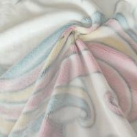 China Pink Animal Printed Flannel Fleece Fabric 100% Polyester for sale