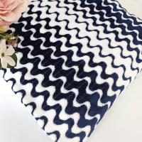 China Cationic Jacquard Flannel Fleece Fabric 260gsm For Warm Blanket Home Textile Garment for sale