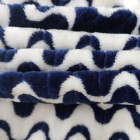 China Cationic Jacquard Flannel Fleece Fabric 260gsm For Warm Blanket Home Textile Garment for sale