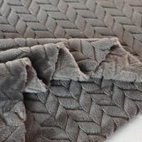 China Jacquard 250gsm Soft Flannel Fabric 150D For Warm Blanket for sale