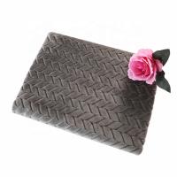 China Jacquard 250gsm Soft Flannel Fabric 150D For Warm Blanket for sale