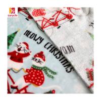China Printed Christmas Flannel Fleece Fabric 300gsm For Upholstery Toy Blankets for sale