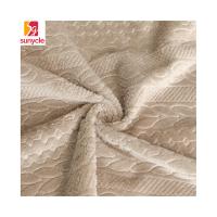 China Embossed Flannel Fleece Fabric Single Side 100% Polyester for sale
