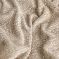 China Embossed Flannel Fleece Fabric Single Side 100% Polyester for sale