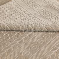 China Embossed Flannel Fleece Fabric Single Side 100% Polyester for sale