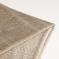 China Embossed Flannel Fleece Fabric Single Side 100% Polyester for sale