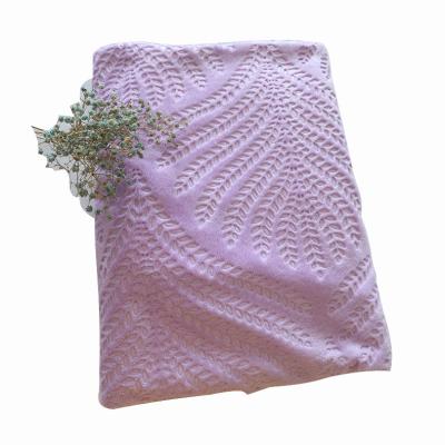 China Cationic Striped Sheared Flannel Fleece Fabric Double Side For Sleepwear Pajamas Women Clothes for sale