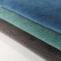 China Solid Color Polyester Sherpa Fleece Fabric 490gsm For Pillowslip Bag for sale