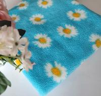 China Sunflower 370gsm Printed Sherpa Fleece For Pillowslip Sofa Cover Bag for sale