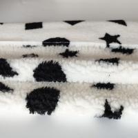 China Black And White Sherpa Fleece Fabric Jacquard Yarn Dyed For Backoack Floor Mats Pillow for sale
