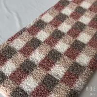 China Plaid Printed Sherpa Fleece Fabric 300gsm For Upholstery Hometextile Handbag for sale