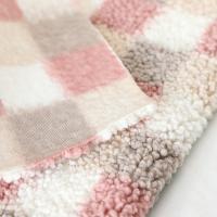 China Plaid Printed Sherpa Fleece Fabric 300gsm For Upholstery Hometextile Handbag for sale